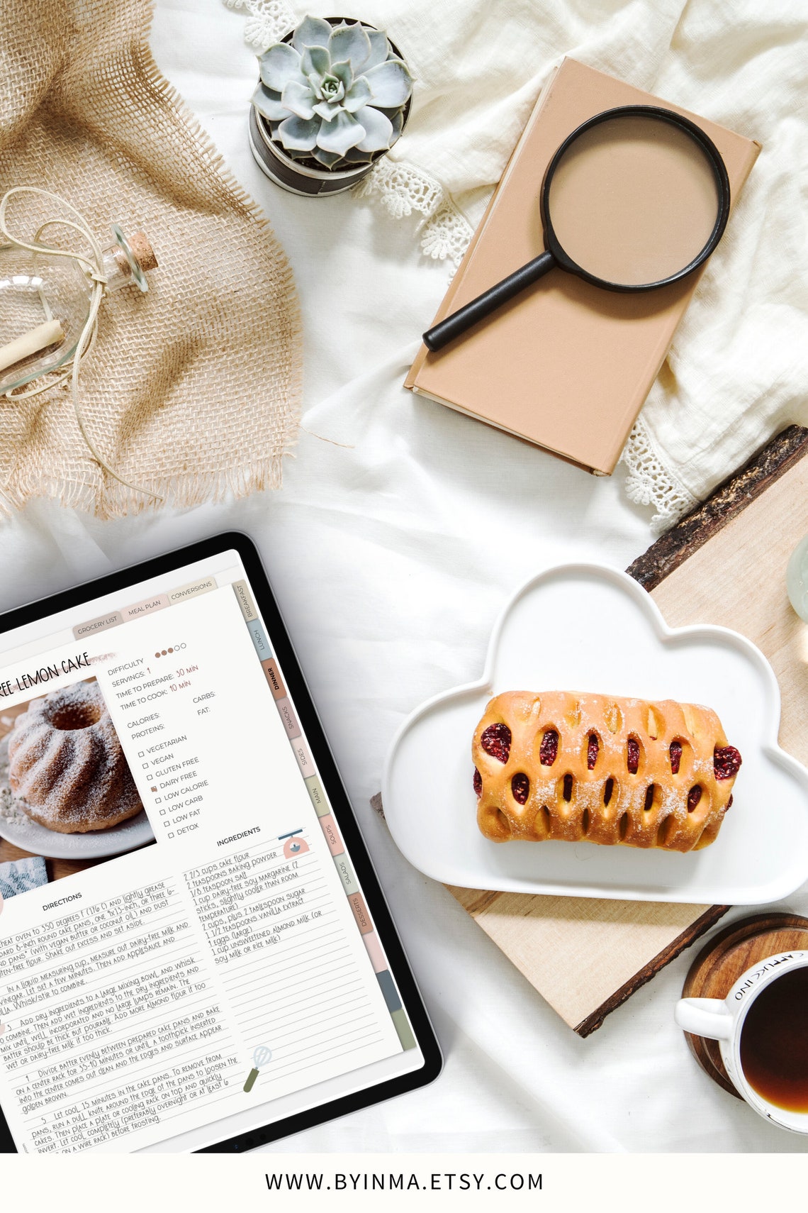 Digital Recipe Book Goodnotes Digital Stickers for Cooking | Etsy