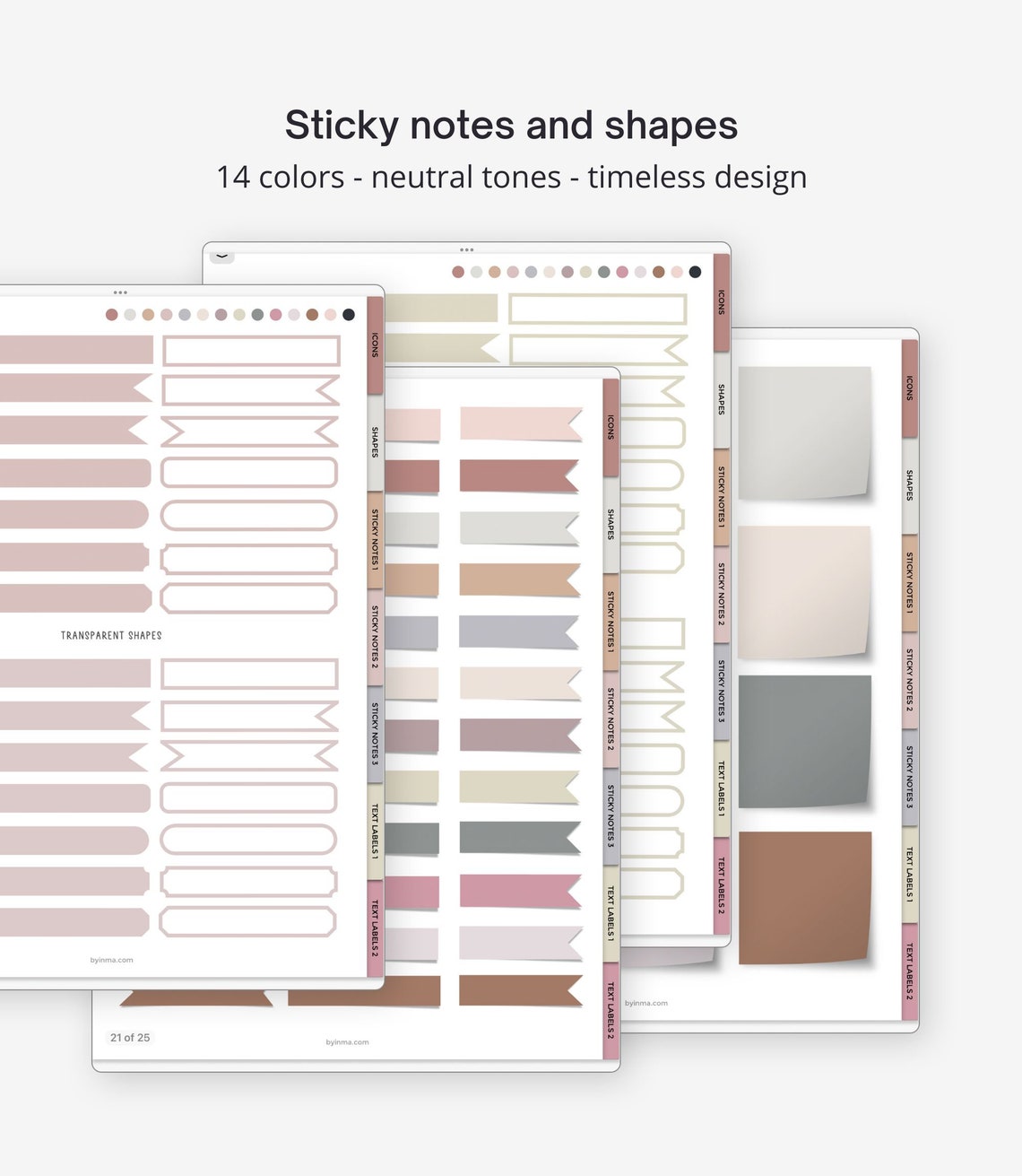 Digital Sticker Album for Goodnotes and Notability. Minimalist - Etsy