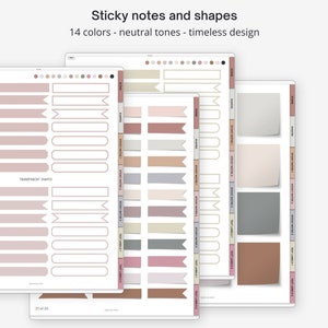 Digital Sticker Album for Goodnotes and Notability. Minimalist Neutral ...