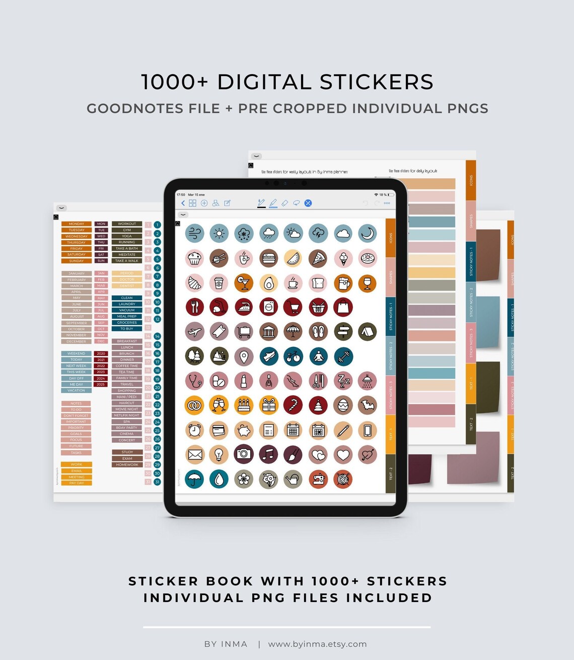 Digital Sticker Album for Goodnotes Notability and Noteshelf. - Etsy