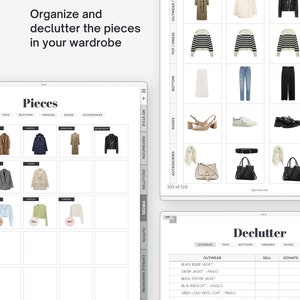 Digital Capsule Wardrobe Planner for Ipad, Goodnotes Outfit Planner ...