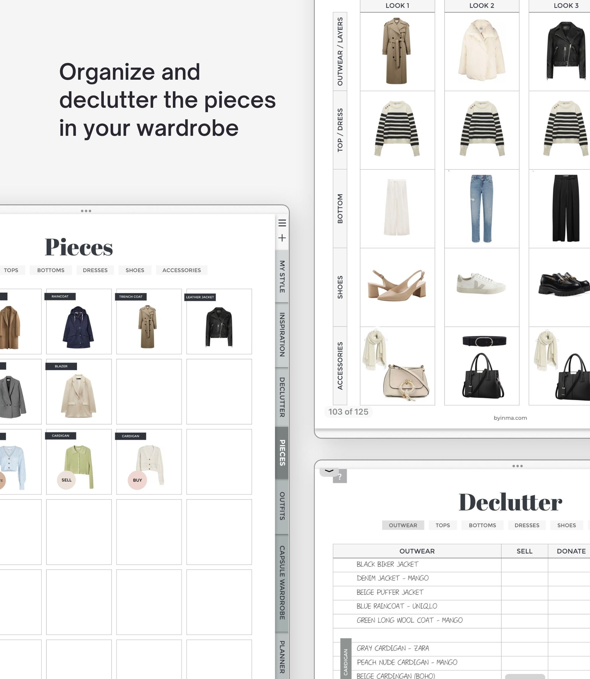 Digital Capsule Wardrobe Planner for Ipad, Goodnotes Outfit Planner ...