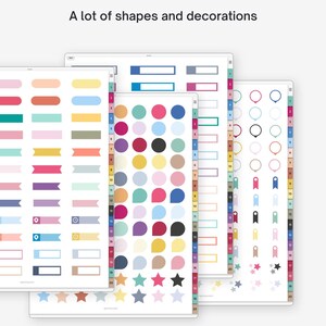 Digital Stickers Goodnotes iPad Planner. Sticker Book With 800 Pre ...