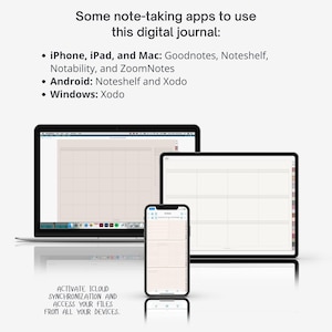Digital Notebook Landscape for Goodnotes, Noteshelf and Notability ...
