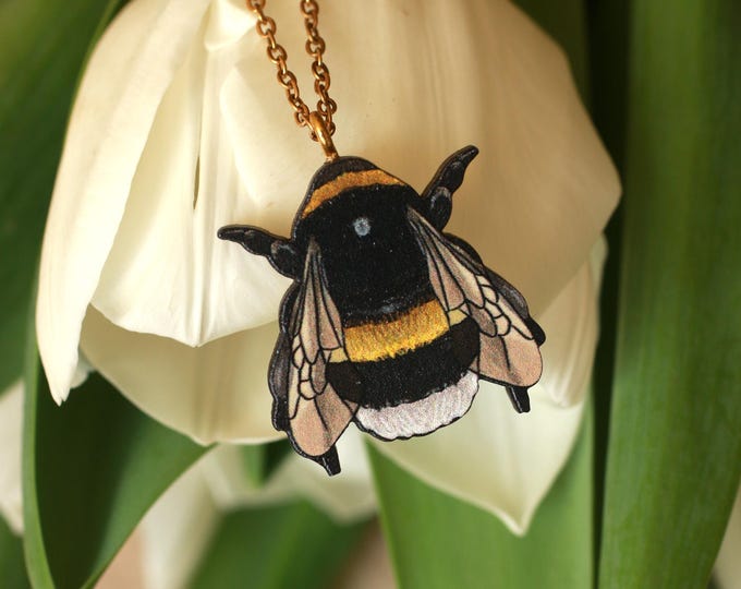 Bumblebee Necklace - Bumblebee Pendant Bee Jewellery Bee Keeper Gift ...