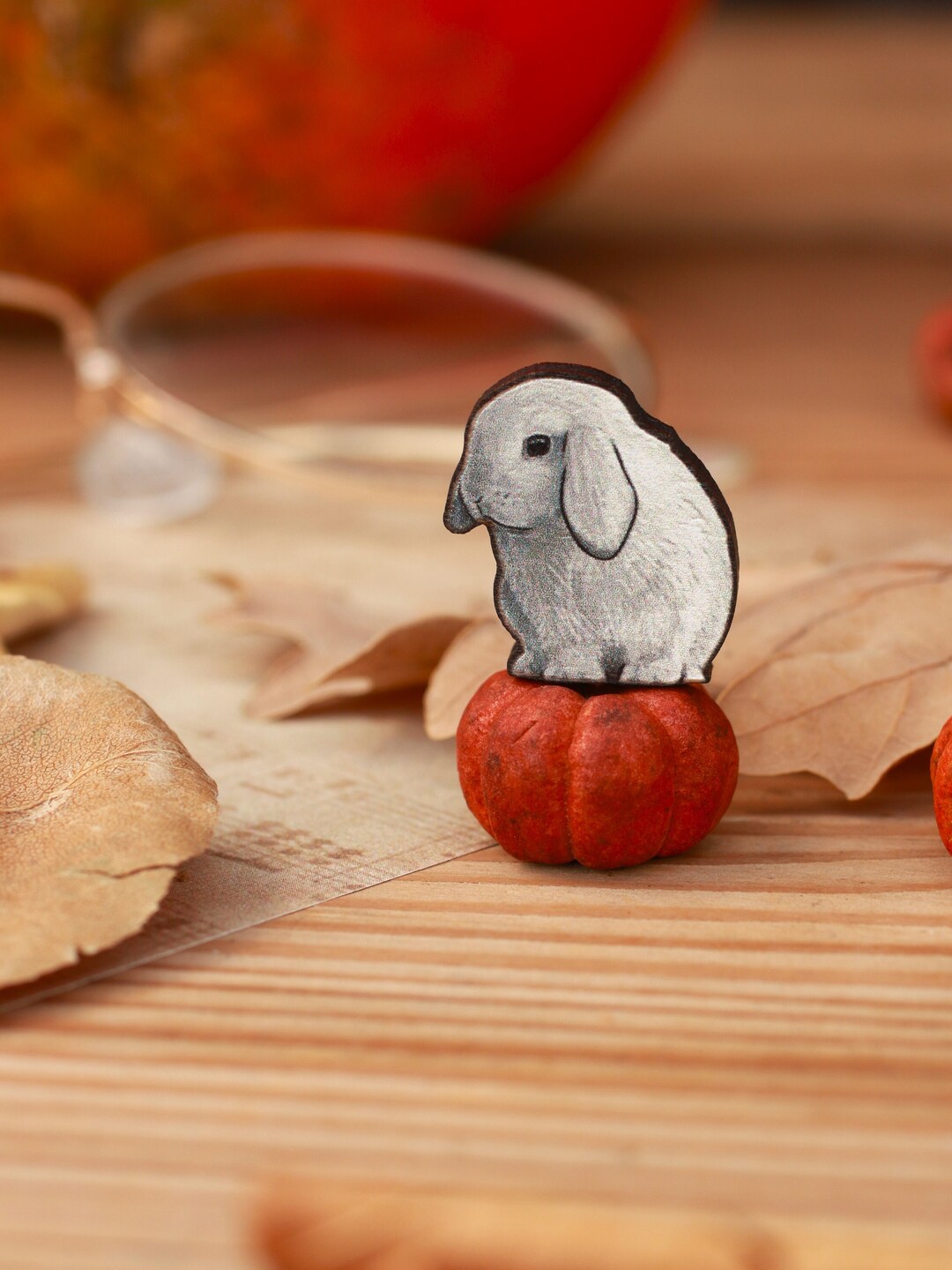 White Rabbit Pin Lop-eared Rabbit Brooch Lop-eared Bunny Pin - Etsy