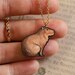 Capybara Necklace Capybara Pendant Wooden Capybara Charm Capybara ...