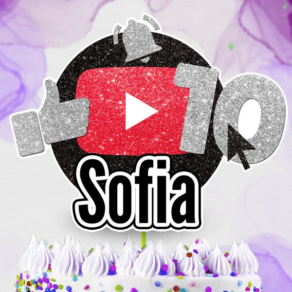 Youtube Cupcake Topper - Etsy