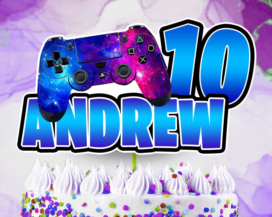Game on PS4 Game on Cake Topper Gamer Video Game Cake - Etsy