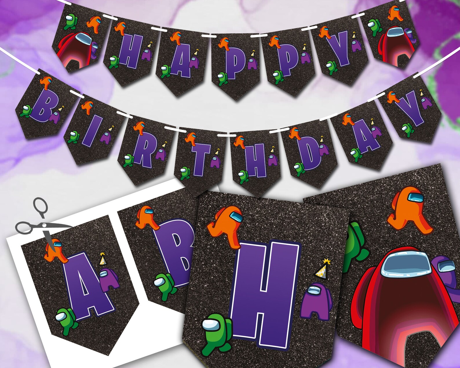 Among Us Banners Topper Among Us Flag Topper Among Us flag | Etsy