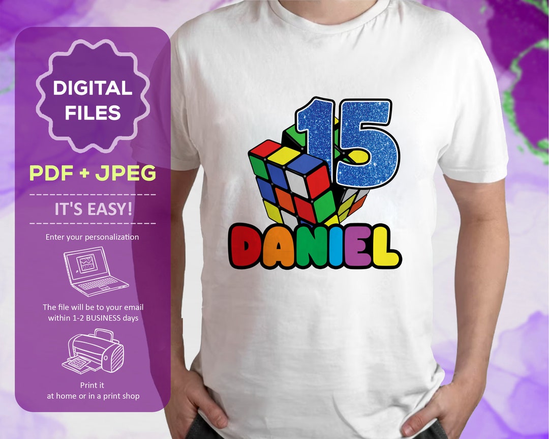 Rubik's Cube Topper Printable Rubiks Cake Topper - Etsy