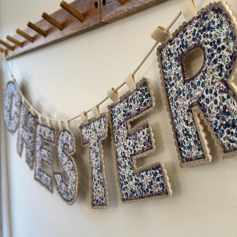 Name Garland, Fabric Letter Bunting - Etsy UK