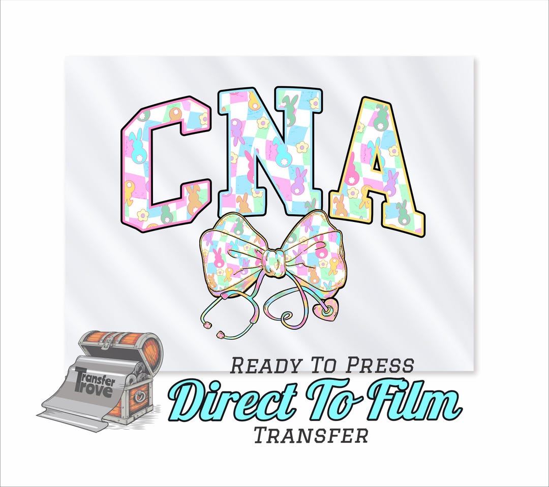 Easter Bunny CNA Bow DTF Transfer - Etsy