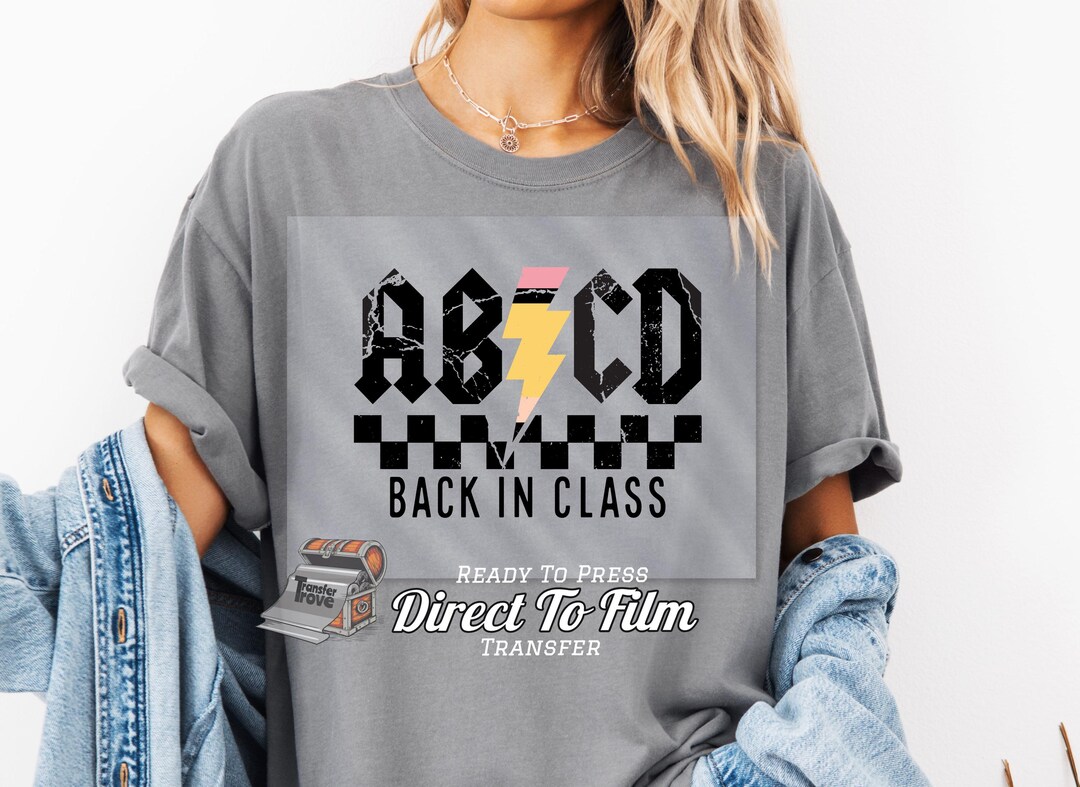 Back to School ABCD DTF Print: Teacher & Kids T-shirt Transfer - Etsy