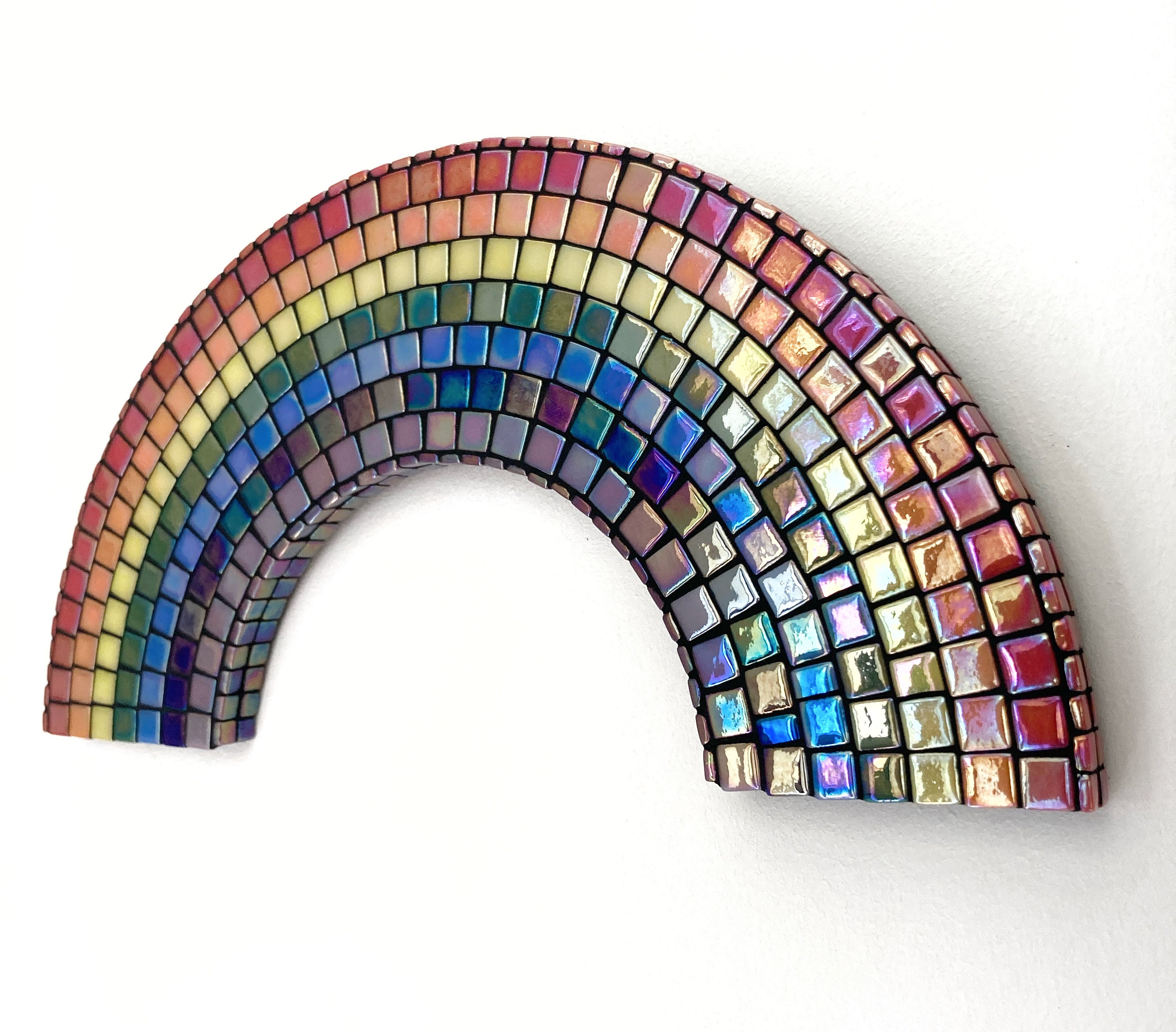 Handmade Rainbow Mosaic Wall Art With Black Grout Wall Art - Etsy UK