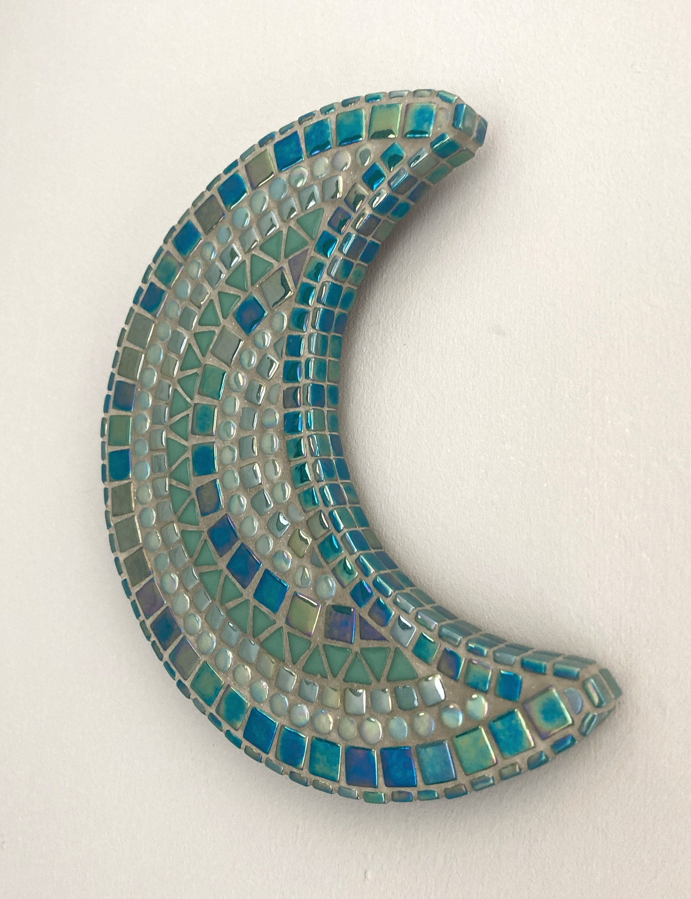 Handmade Teal Moon Mosaic Wall Art Wall Art Moon Home - Etsy UK