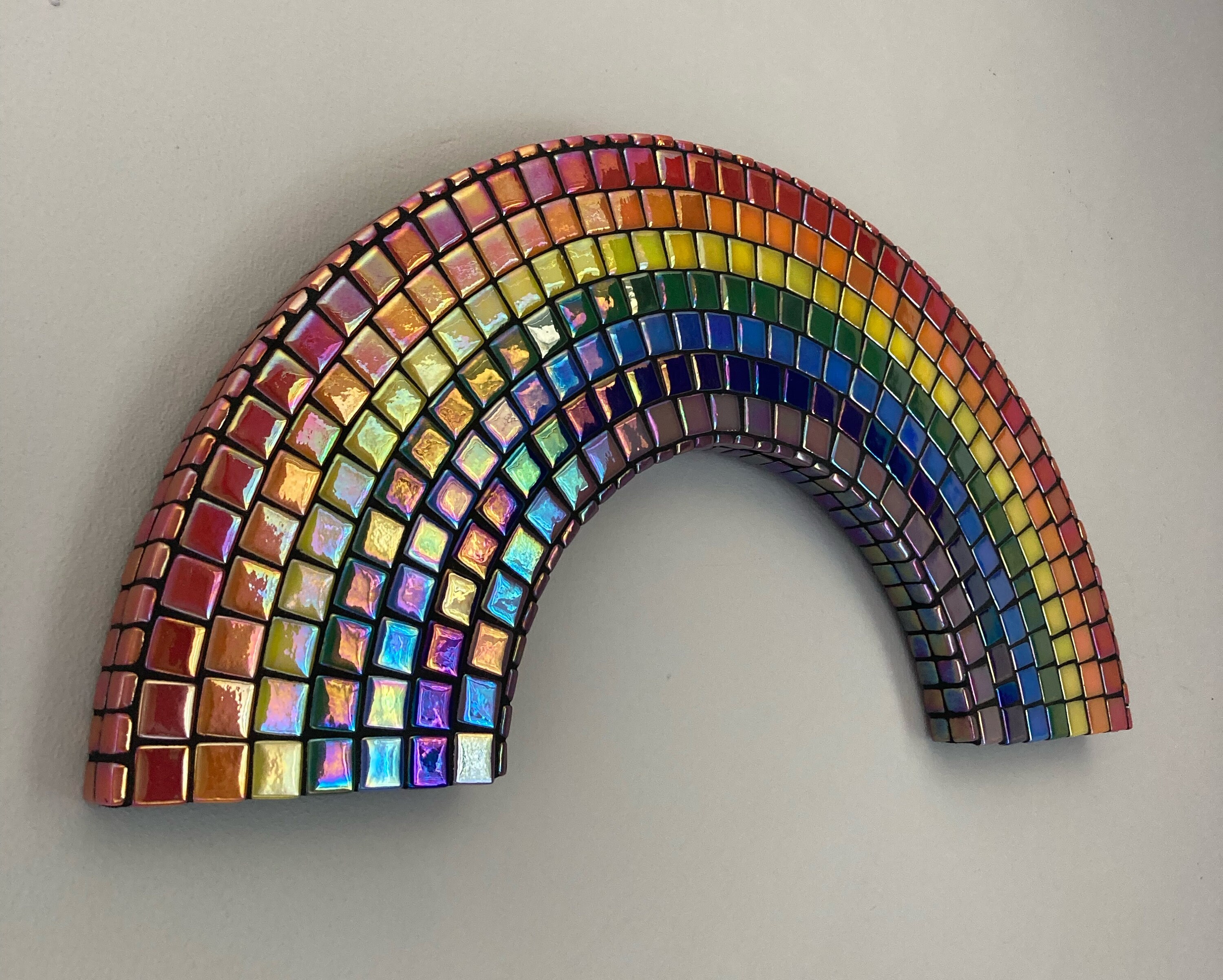 Handmade Rainbow Mosaic Wall Art With Black Grout Wall Art - Etsy UK