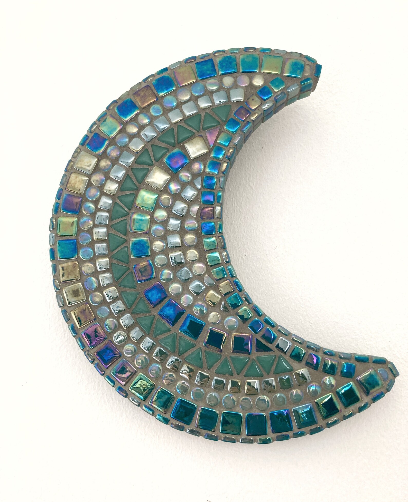 Handmade Teal Moon Mosaic Wall Art Wall Art Moon Home - Etsy UK