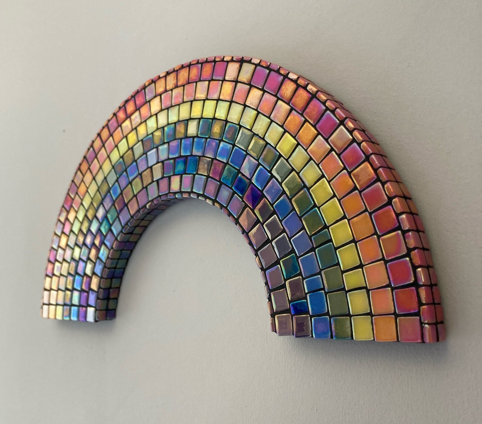 Handmade Rainbow Mosaic Wall Art With Black Grout Wall Art - Etsy UK