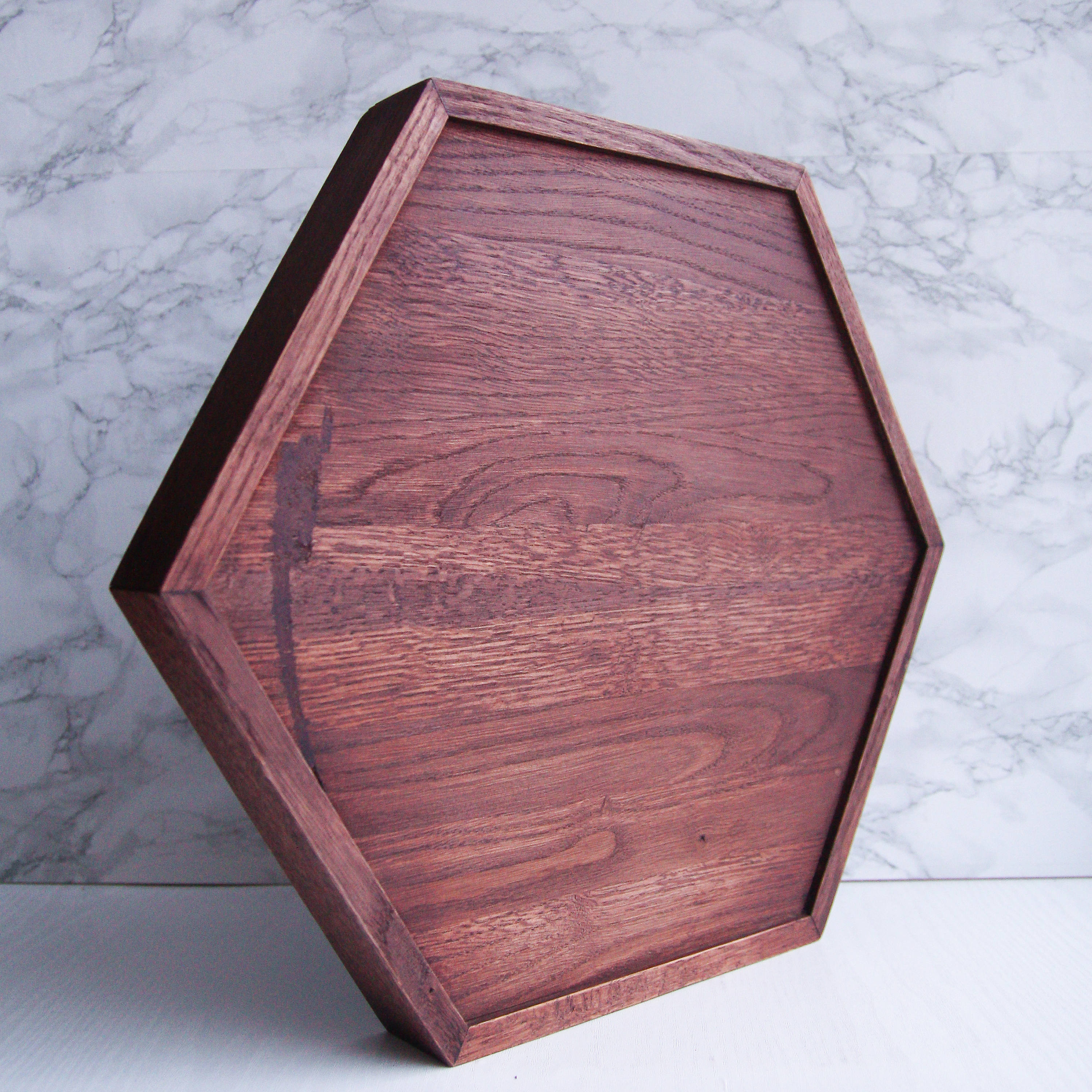 Wood Geometric Tray Hexagon Tray With Handles Modern Tray - Etsy