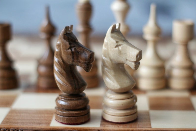 Round Chess Table Wooden Chess Set With Storage Handmade - Etsy