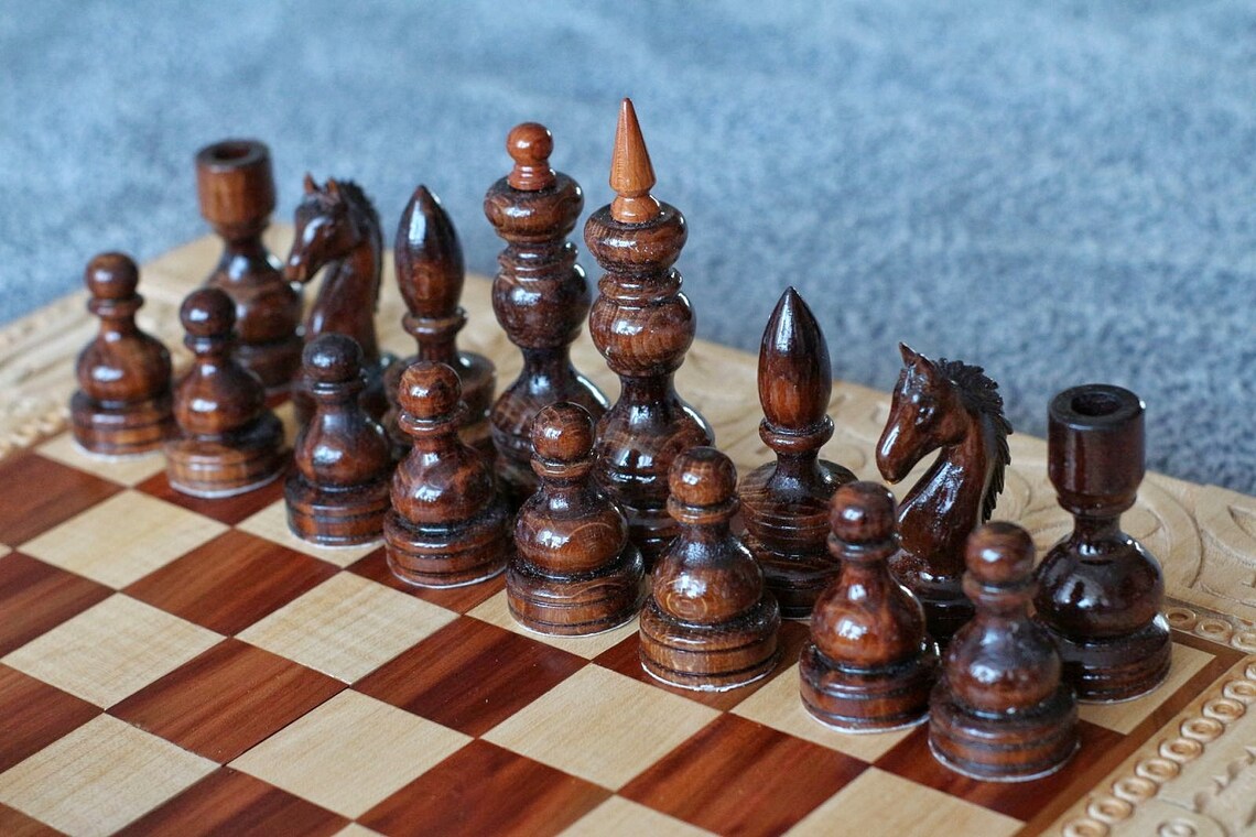 Original Chess Set Wood Carving Chess Pieces Handmade Wooden - Etsy
