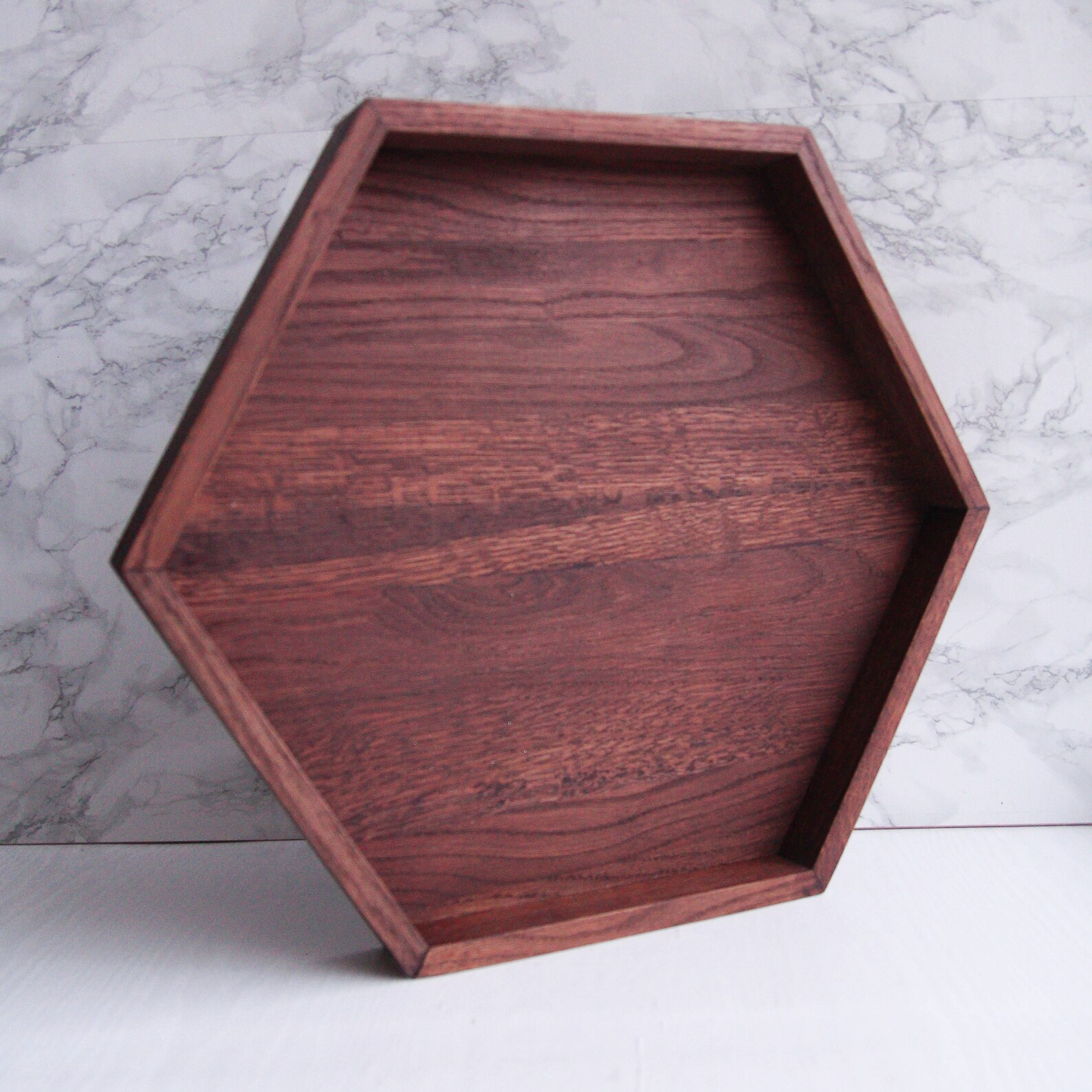 Wood Geometric Tray Hexagon Tray With Handles Modern Tray - Etsy