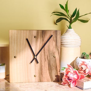 Decorative Wall Clock, Square Small Unique Clocks, Modern Rustic ...