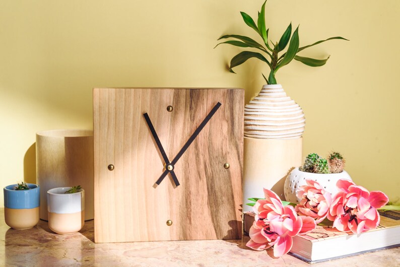Decorative Wall Clock Square Small Unique Clocks Modern - Etsy