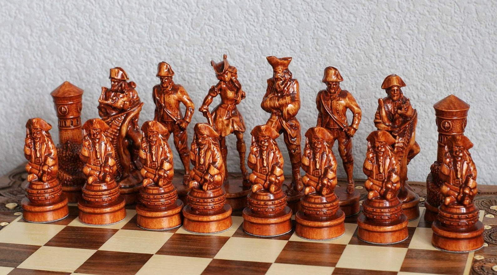 Large Collectible Chess Pieces With Box Luxury Wooden Chess - Etsy UK