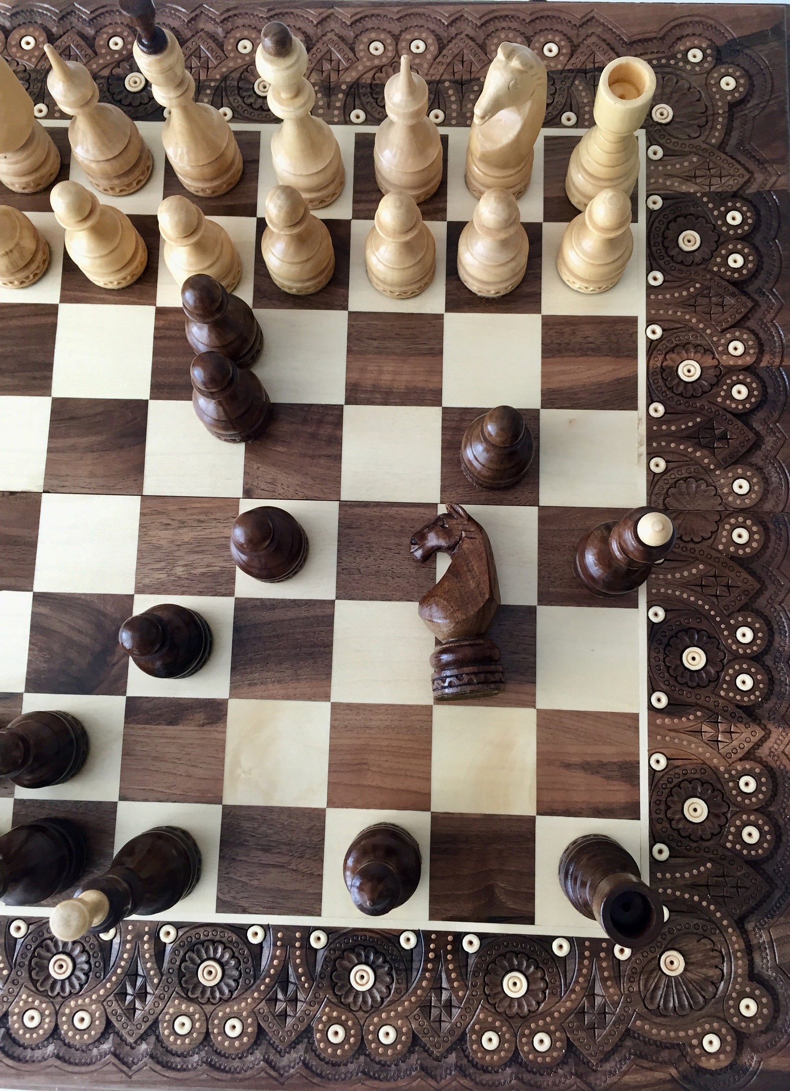 Classic Chess Set Large Chess Set Handmade Wooden Chess Pieces - Etsy UK