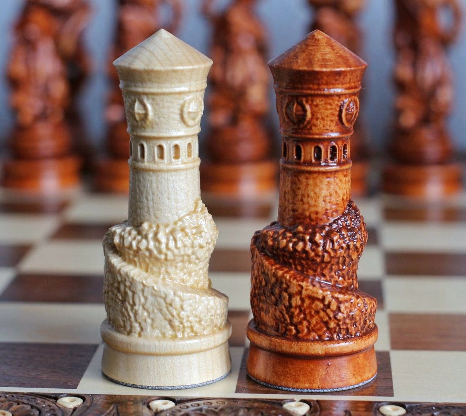 Large Collectible Chess Pieces With Box Luxury Wooden Chess - Etsy UK