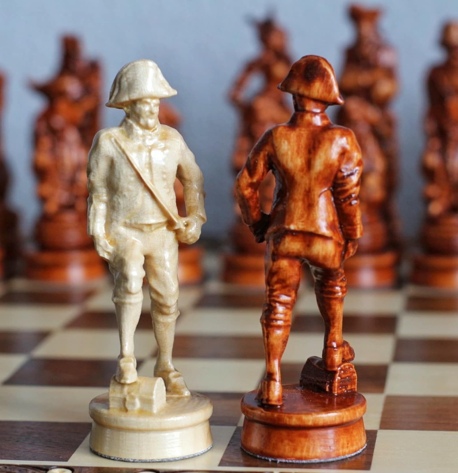 Large Collectible Chess Pieces With Box Luxury Wooden Chess - Etsy UK