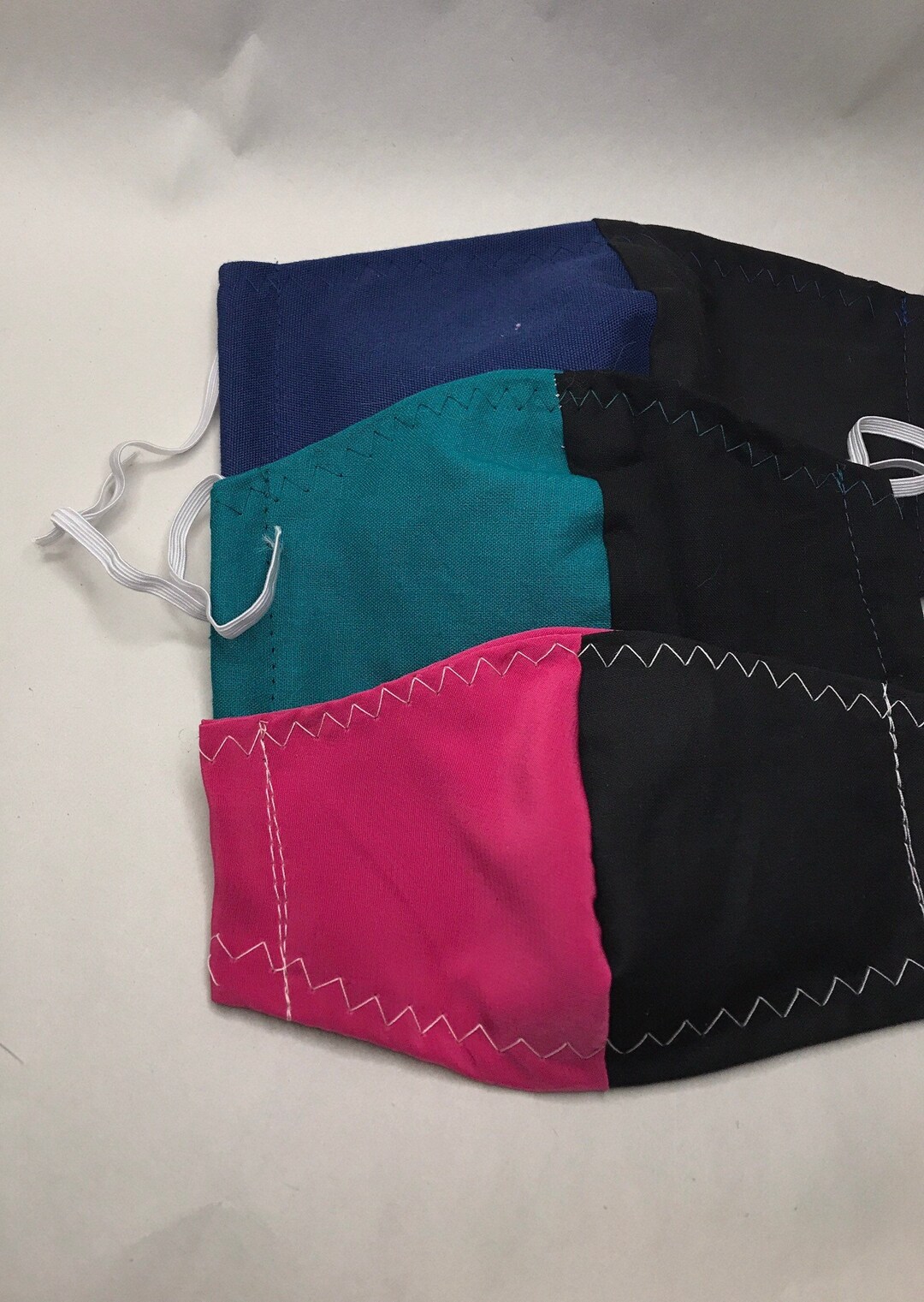 3-pack Two-toned Face Masks - Etsy