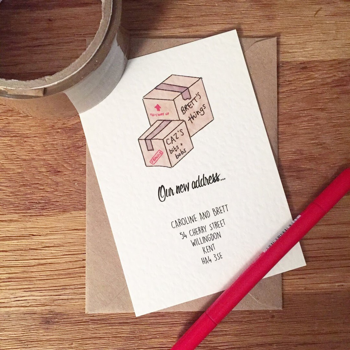 Personalised New Address Cards - Etsy UK