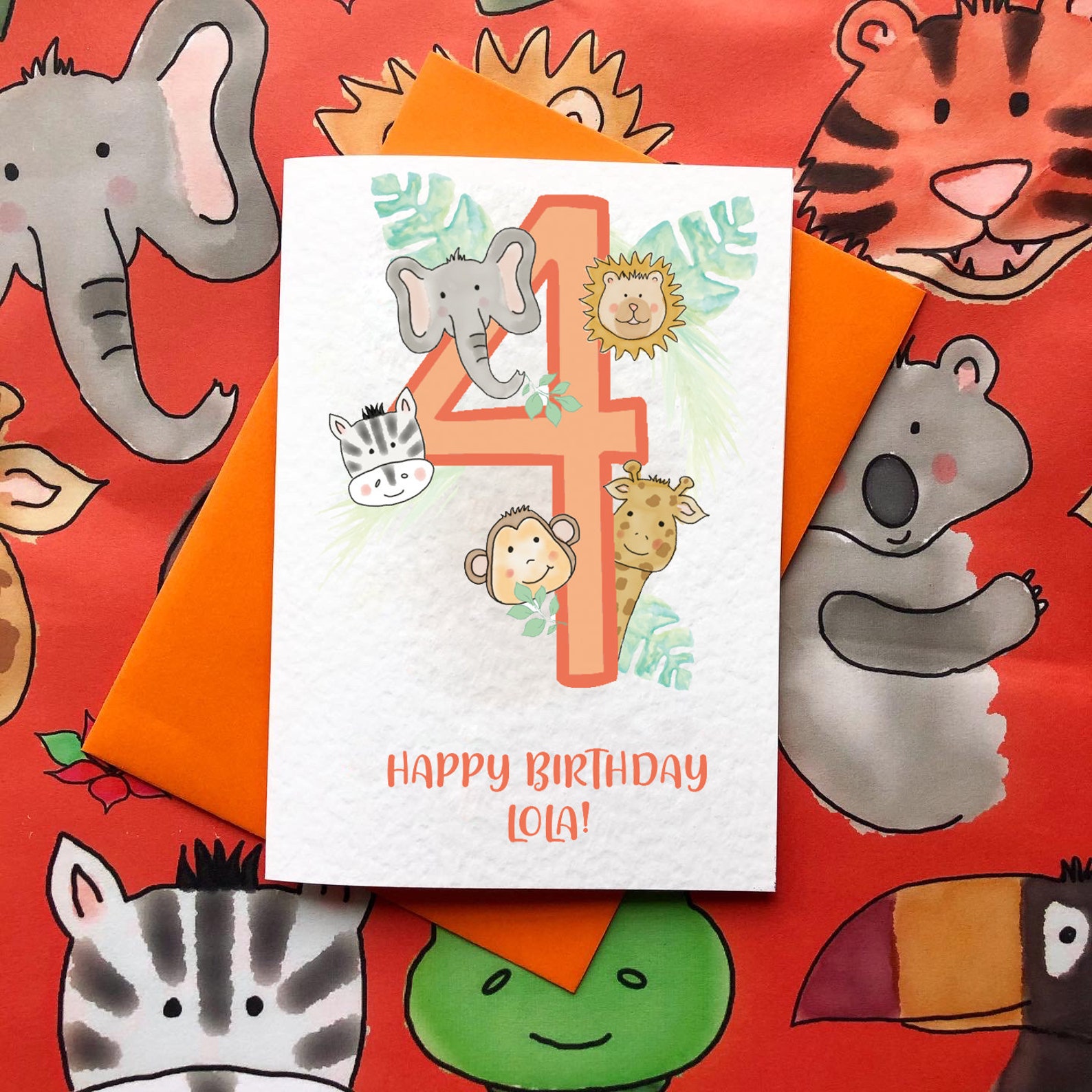 Jungle Personalised Birthday Cards - Etsy.de