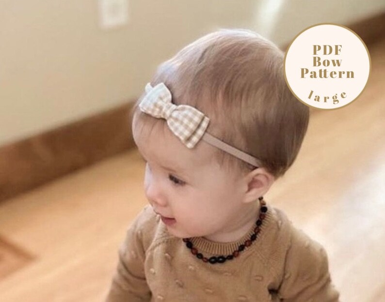 Hair Bow Pattern, 2 Sizes PDF Baby Bow Pattern, DIY Hair Bow, Baby Hair ...