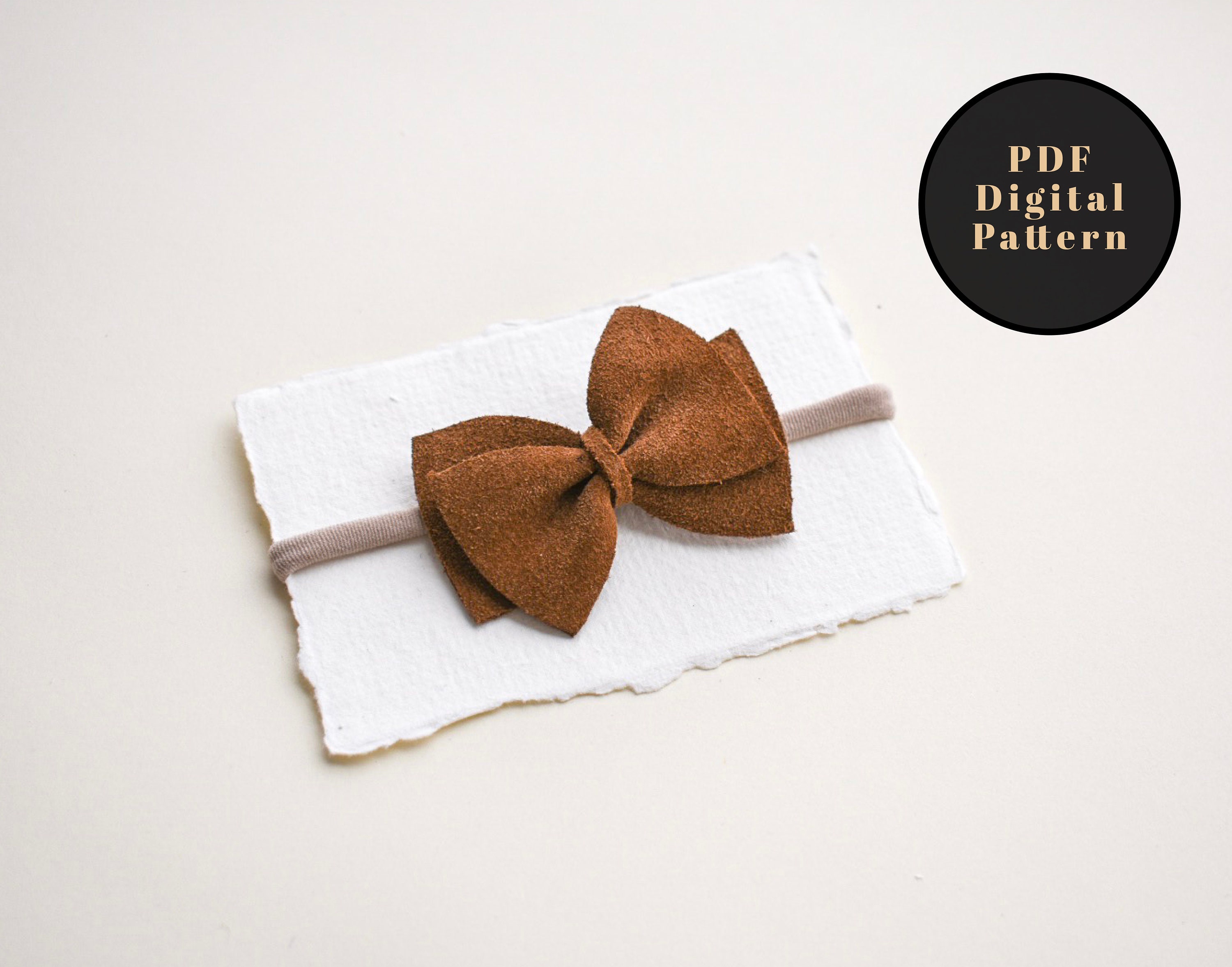Leather Hair Bow Pattern PDF Baby Bow Pattern No Sew DIY - Etsy