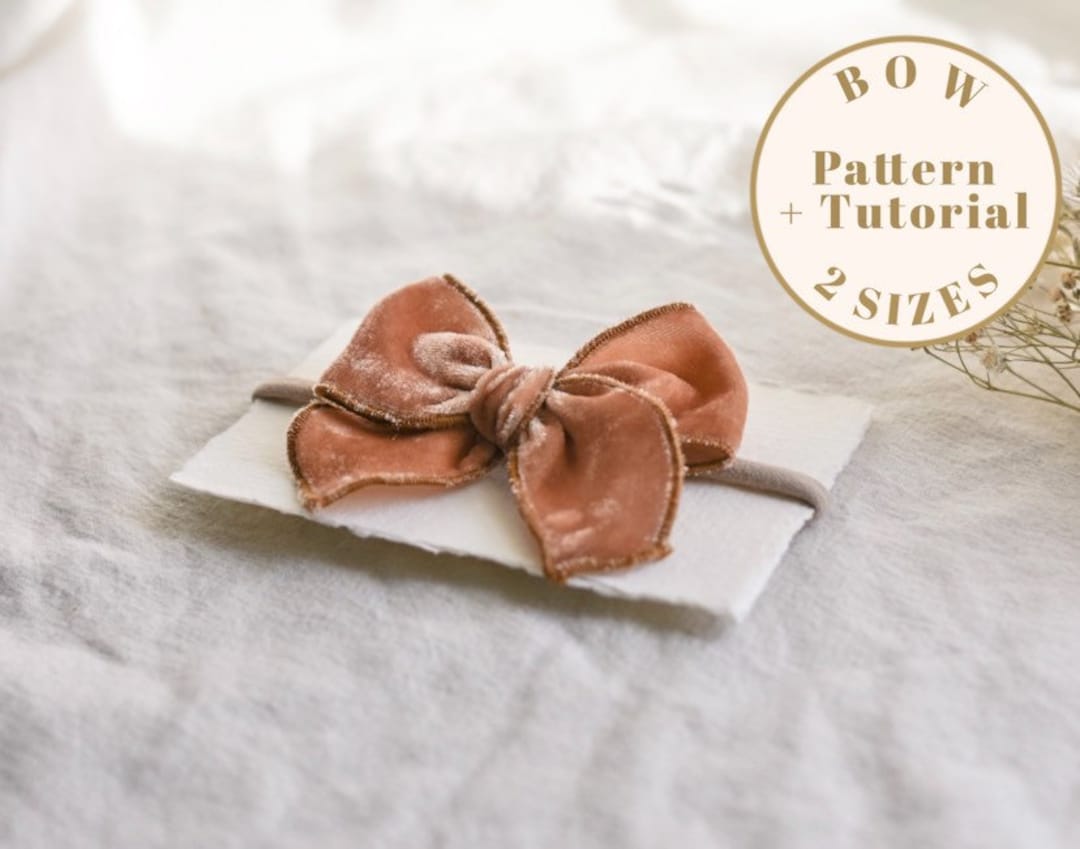 Hair Bow Pattern, 2 Sizes PDF Baby Bow Pattern, DIY Hair Bow, Baby Hair ...