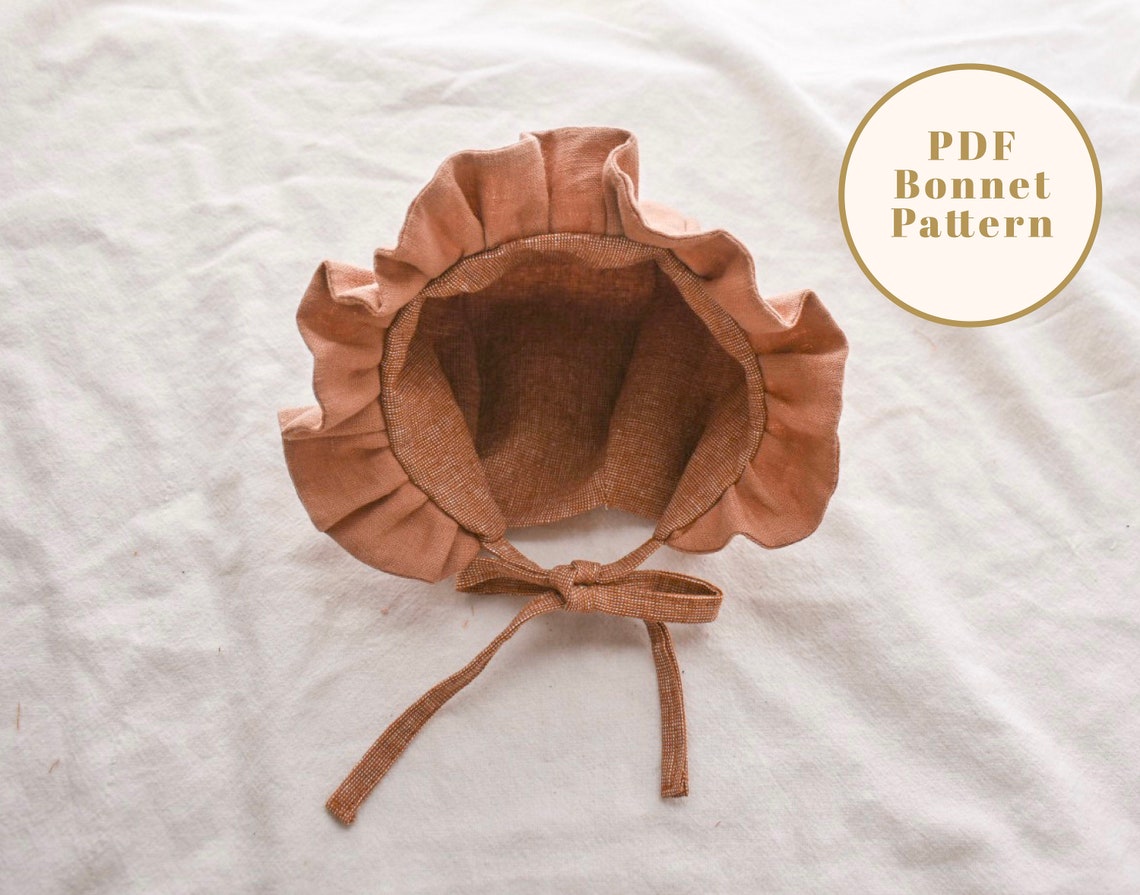 Ruffle Bonnet Pattern Bonnet PDF Baby Bonnet Pattern Frill - Etsy