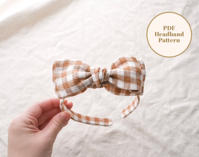 Bow Headband Pattern, PDF Hard Headband Pattern, DIY Girls Headband ...