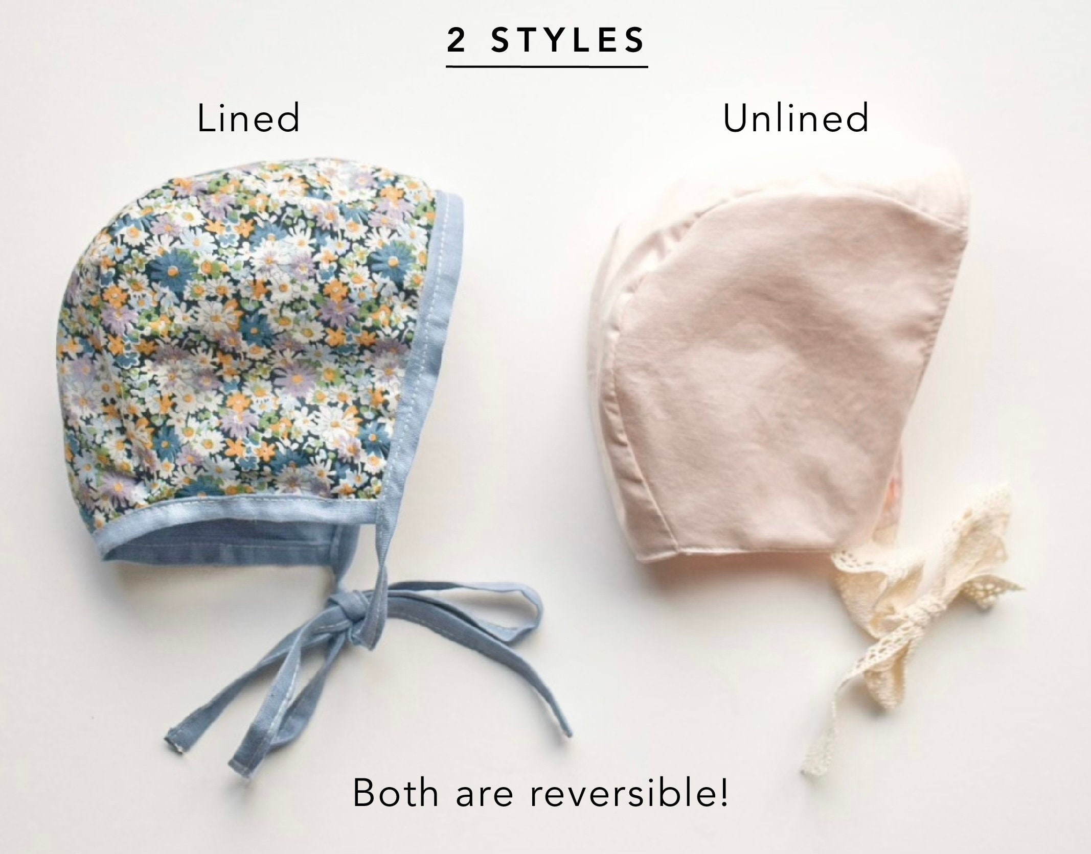 Belle Bonnet Pattern 2 Styles Bonnet PDF Baby Bonnet Pattern - Etsy
