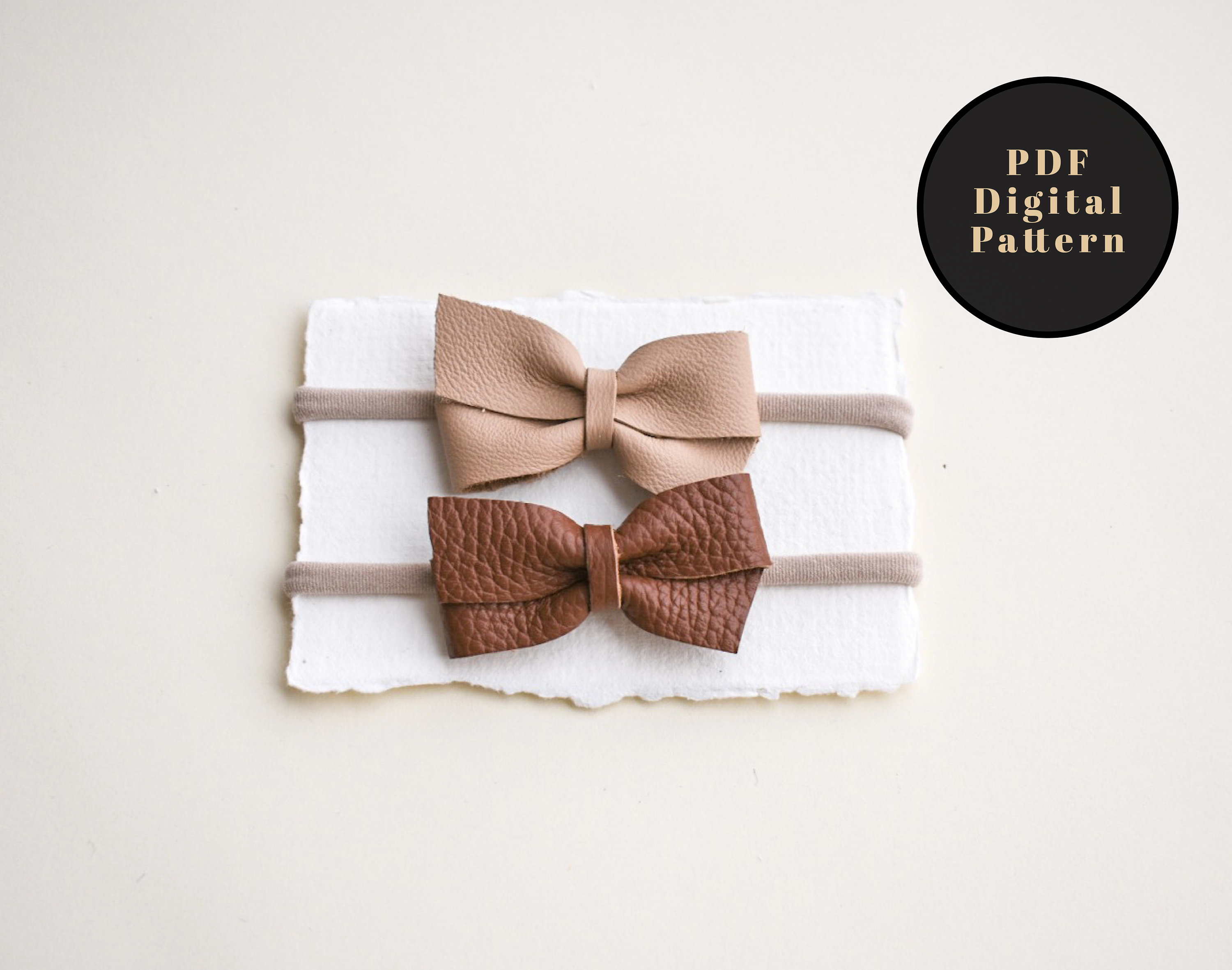 Leather Hair Bow Pattern PDF Baby Bow Pattern No Sew DIY - Etsy