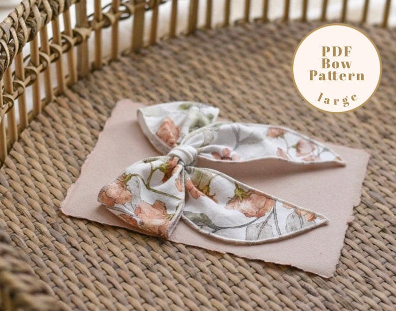 Hair Bow Pattern, 2 Sizes PDF Baby Bow Pattern, DIY Hair Bow, Fable Bow ...