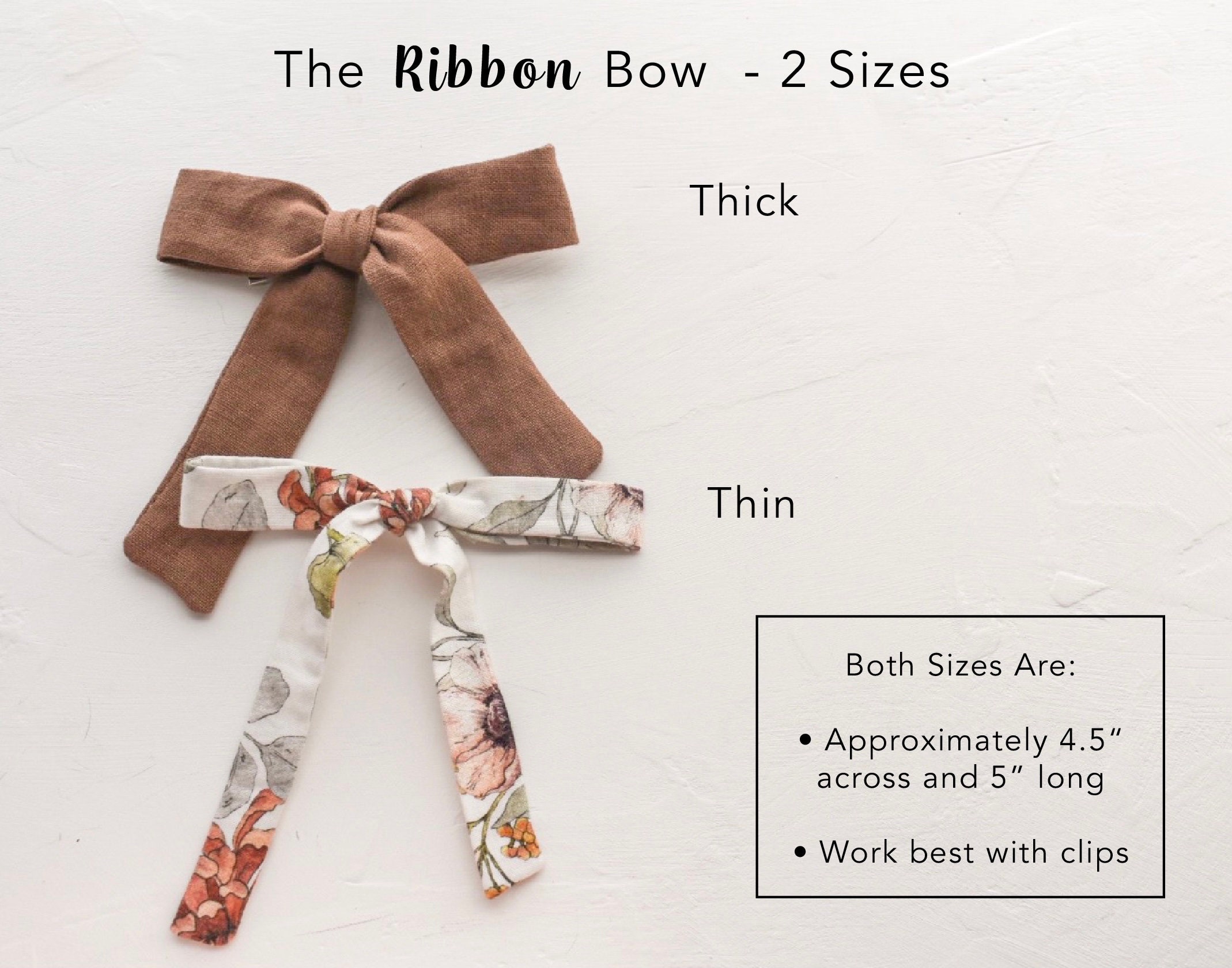 Ribbon Hair Bow Pattern, 2 Sizes PDF Baby Bow Pattern, DIY Hair Bow ...