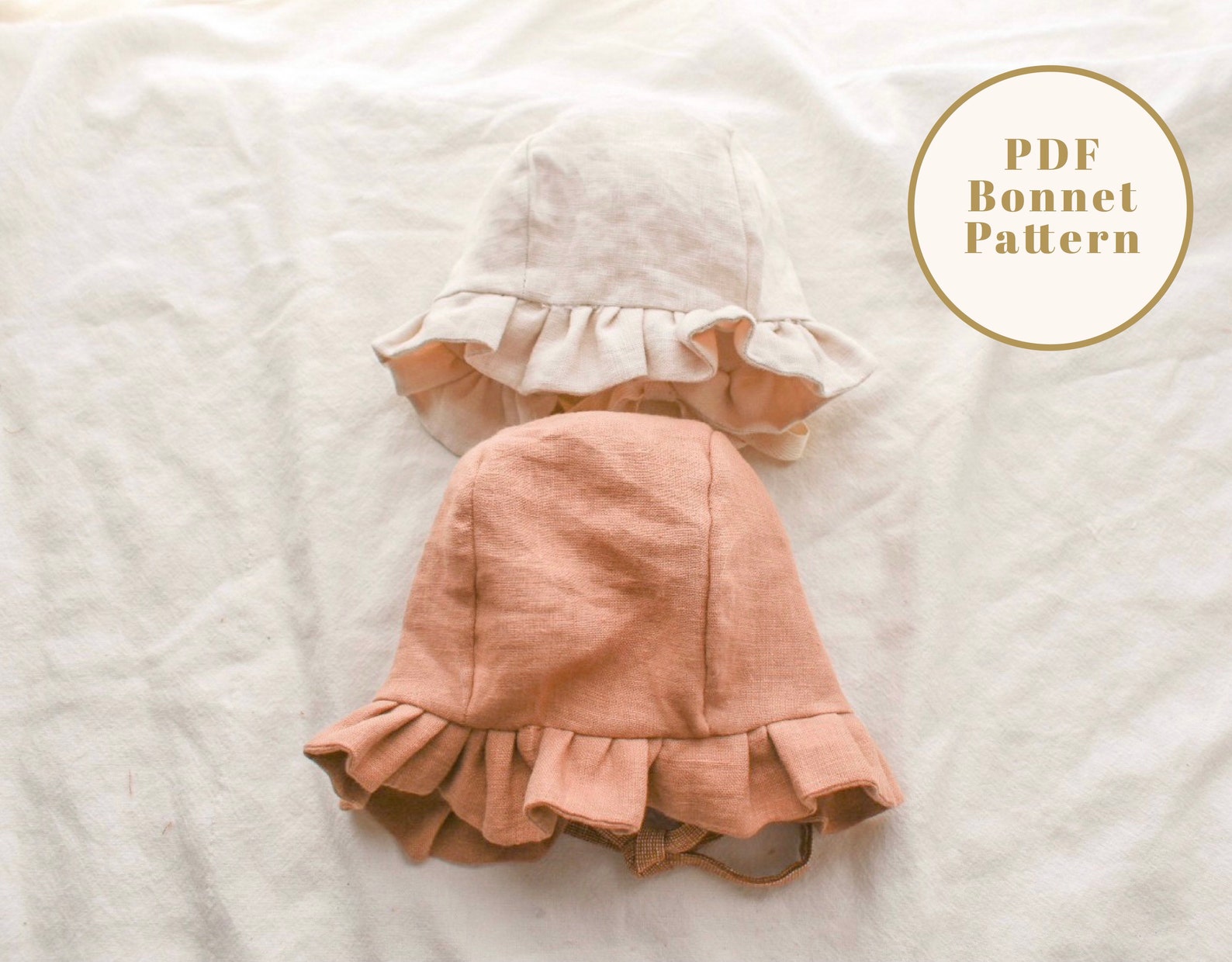 Ruffle Bonnet Pattern Bonnet PDF Baby Bonnet Pattern Frill - Etsy