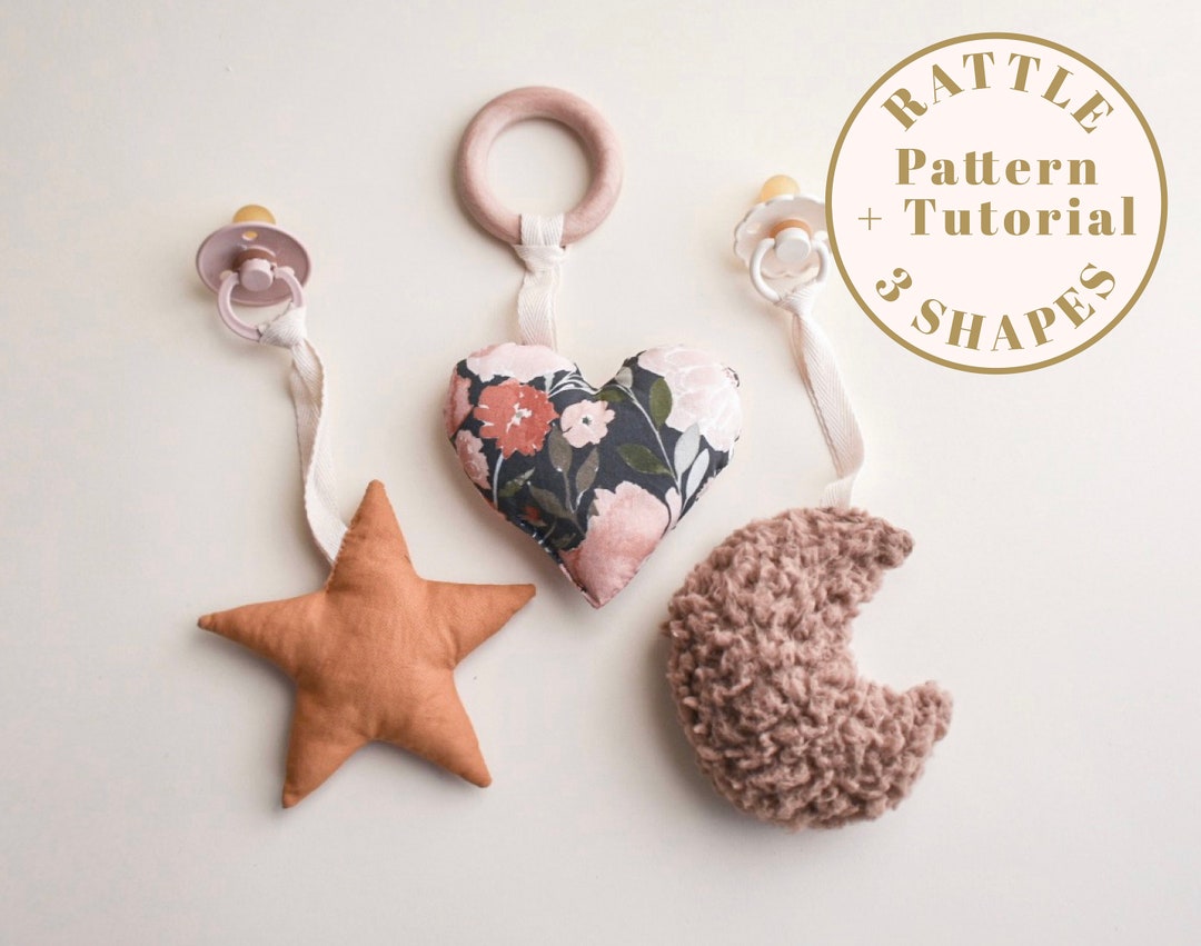 Baby Rattle Pattern, 3 Shapes PDF Baby Rattle Lovey Pattern, DIY Baby ...