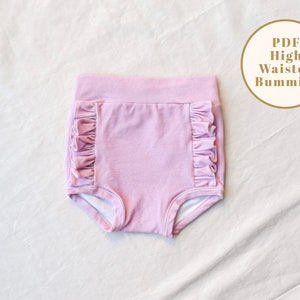 High Waisted Bummie Pattern, PDF Bummies Sewing Pattern, Baby Bummies ...