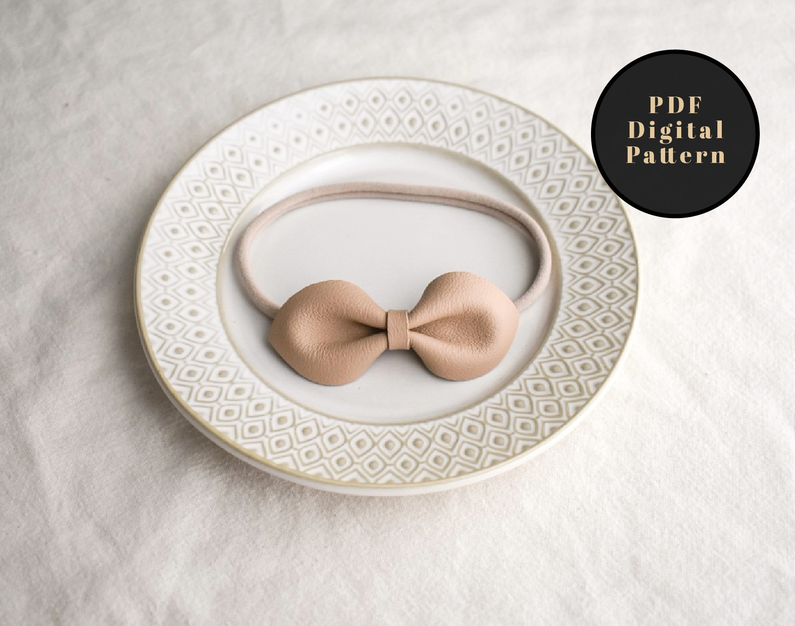 Leather Hair Bow Pattern PDF Baby Bow Pattern No Sew DIY - Etsy