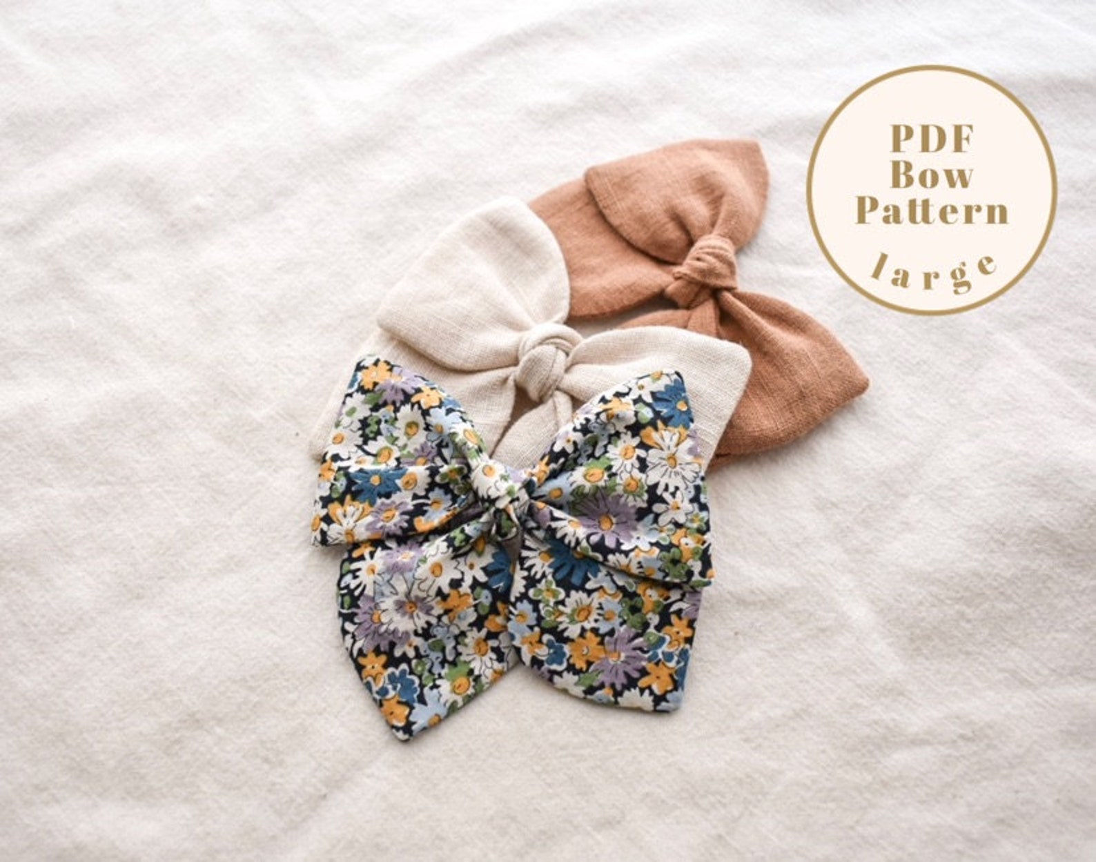 Hair Bow Pattern, 2 Sizes PDF Baby Bow Pattern, DIY Hair Bow, Baby Hair ...